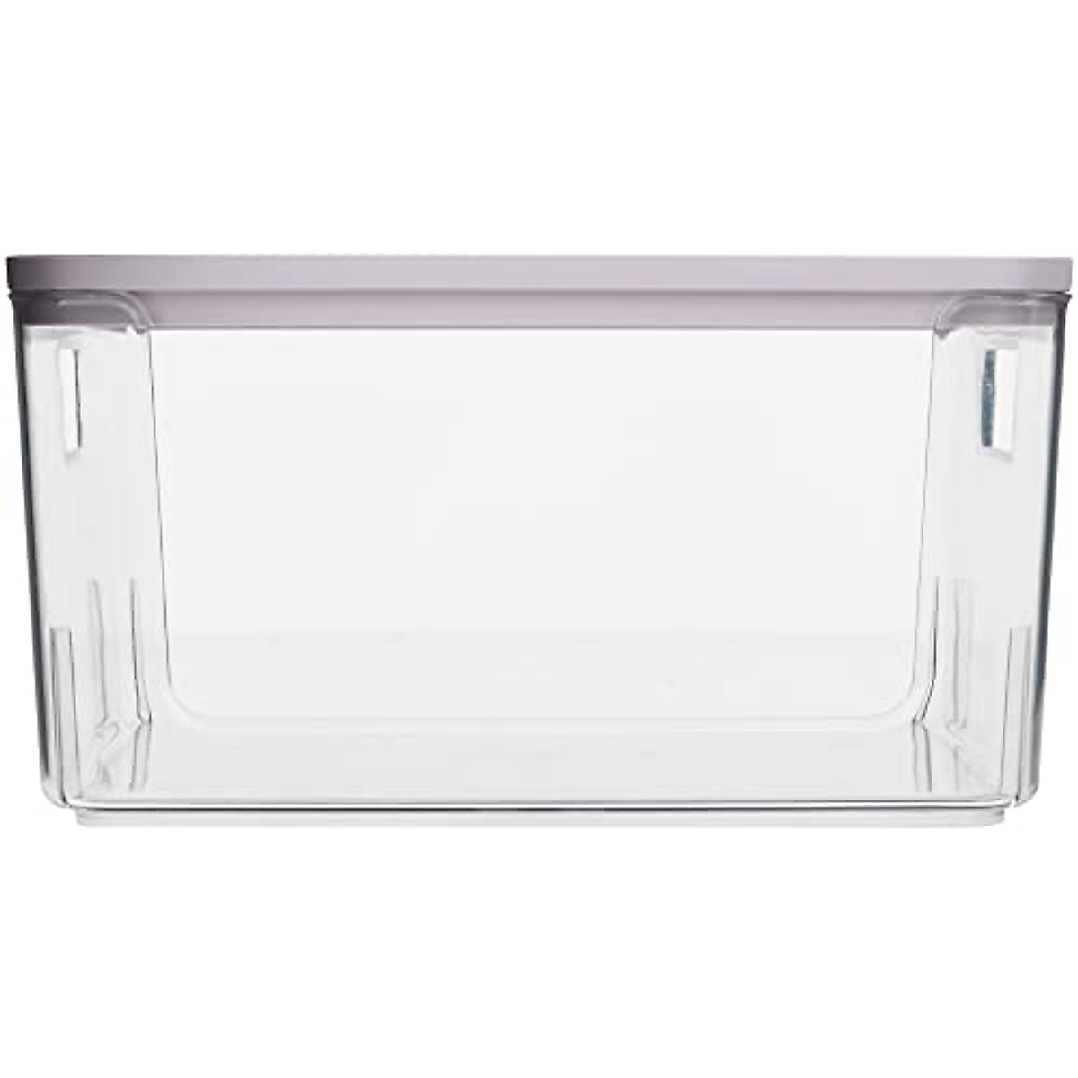 Rosanna Pansino x iDesign Recycled Plastic Open Front Kitchen Storage Bin with Lid, Clear Bin/Lavender Sprinkles Lid, 12” x 12” x 6”