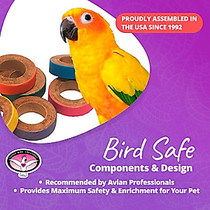 Super Bird Creations SB1155 Fatty Bagels - Durable Cardboard Core Bird Toy Components, Ideal for Parrots, Chewing and Play, Perfect Refill for SB1107 Bagel Cascade - Bird-Safe Paper, Pack of 24