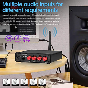 4 Channel Bluetooth Amplifier, 50W x 4 Audio Power Amp, Hi-Fi Home Stereo Speaker Receiver [Douk Audio M4]