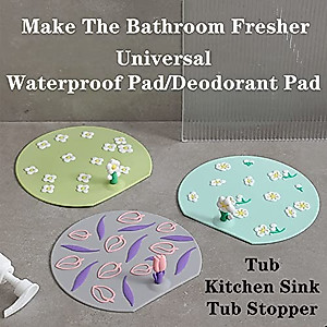 MAOYONG Tub Stopper Bathtub Drain Cover for Shower Floor-Cute Silicone Drain Stopper with Beautiful Flowers, Bath Tub Drain Plug for Bathroom, Shower Drain Odor Seal Cover, Kitchen Deodorization Sink