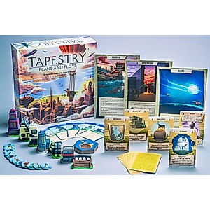 Stonemaier Games: Tapestry: Plans & Ploys Expansion | Add to Tapestry (Base Game) | New Civilizations, New Achievements, and New Landmarks | Ages 14+, 1-5 Players, 120 Mins