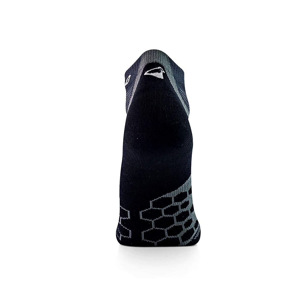 Thirty48 Performance Compression Low Cut Running Socks for Men and Women | More Compression Where Needed ([3 Pair] Black/Gray, Large - Women 9-10.5 // Men 10-11.5)