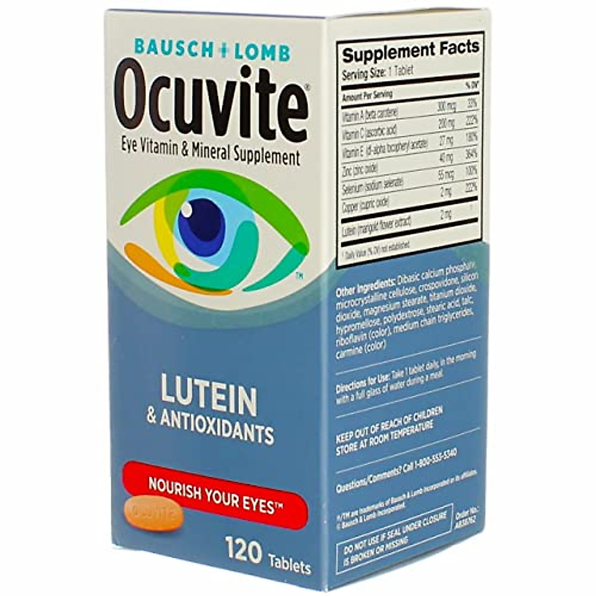Bausch & Lomb Ocuvite with Lutein - 120 Tablets