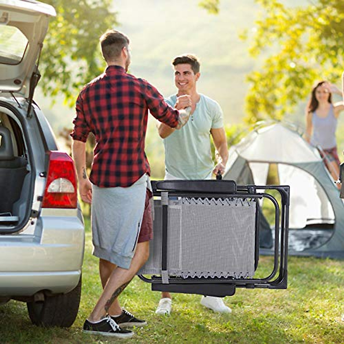 Artist hand 350LBS Capacity Zero Gravity Heavy Duty Outdoor Folding Lounge Chairs w/Snack Tray,Lawn Patio Reclining Chairs-XL Size (Extra-Wide Seats) Grey