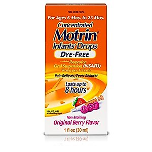 Motrin Infants Concentrated Liquid Medicine Drops with Ibuprofen, Berry, 1 fl. oz
