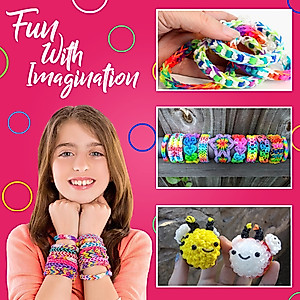 Momo's Den 2100+ Rubber Band Loom Bracelet Kit Loom Bands Kit Best Gifts for Birthday and Easter with Premium Accessories Bright Color Bands, Rubber Band Refill Kit for Girls & Boys