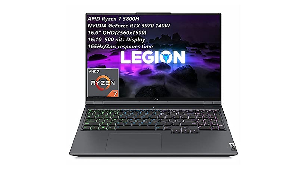 Lenovo Legion 5 Pro Gen 6 Gaming Laptop – 16" QHD 165Hz, RTX 3070