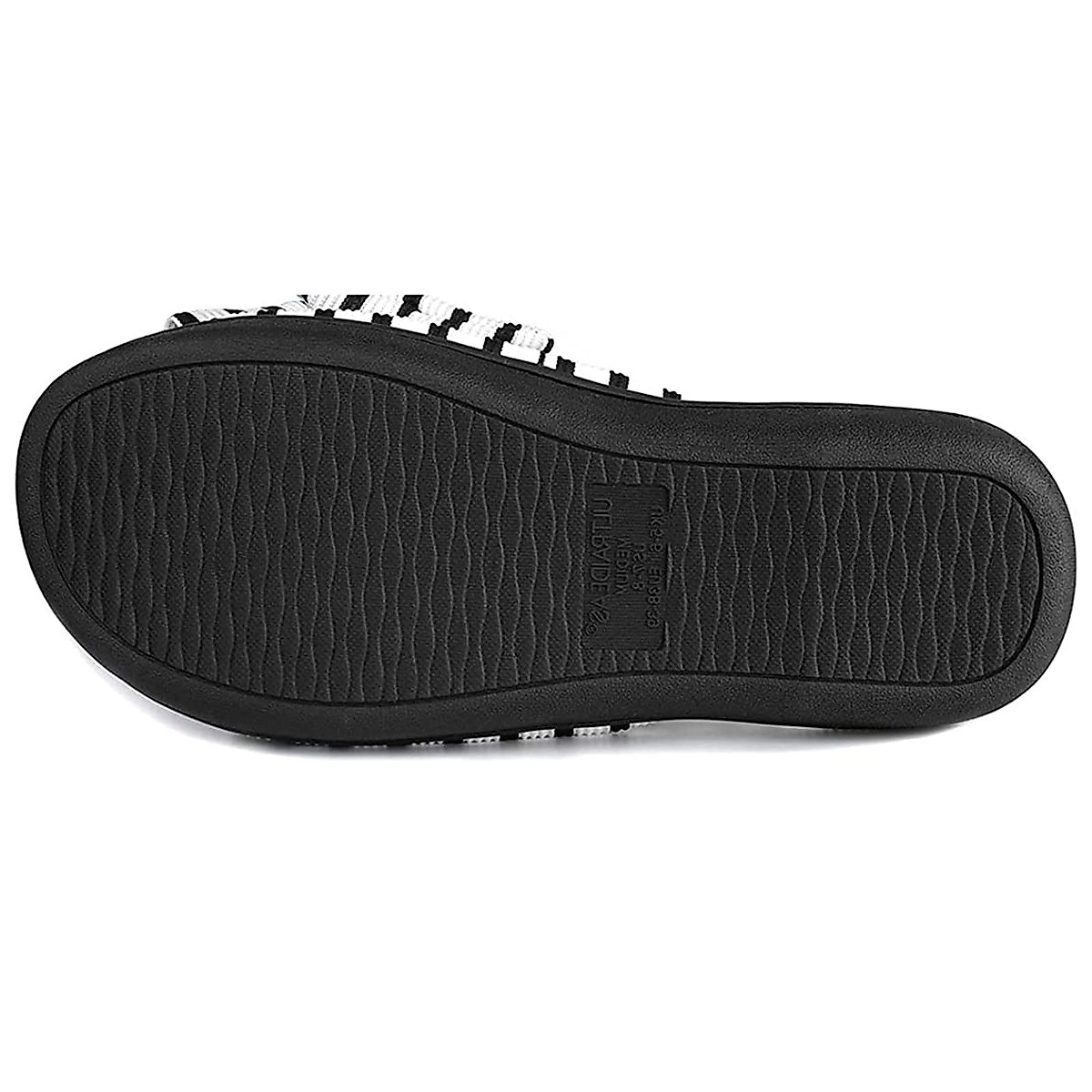 ULTRAIDEAS Women's Eurytides Slide Slippers Memory Foam House Shoes, Black, 5-6