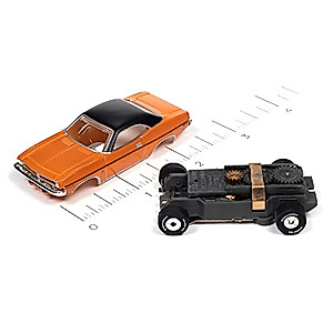 Auto World Thunderjet OK Used Cars 1970 Plymouth Barracuda Gran Coupe (Orange) HO Scale Slot Car