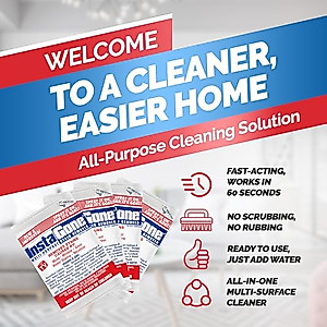 Instagone, Cleaning Supplies, All Purpose Cleaner, 0.8oz Pack of 4, Hard Water Stain Remover, Multisurface Cleaner Spray, Patio Cleaner, Multipurpose Cleaner, Sink Cleaner, Stain Remover