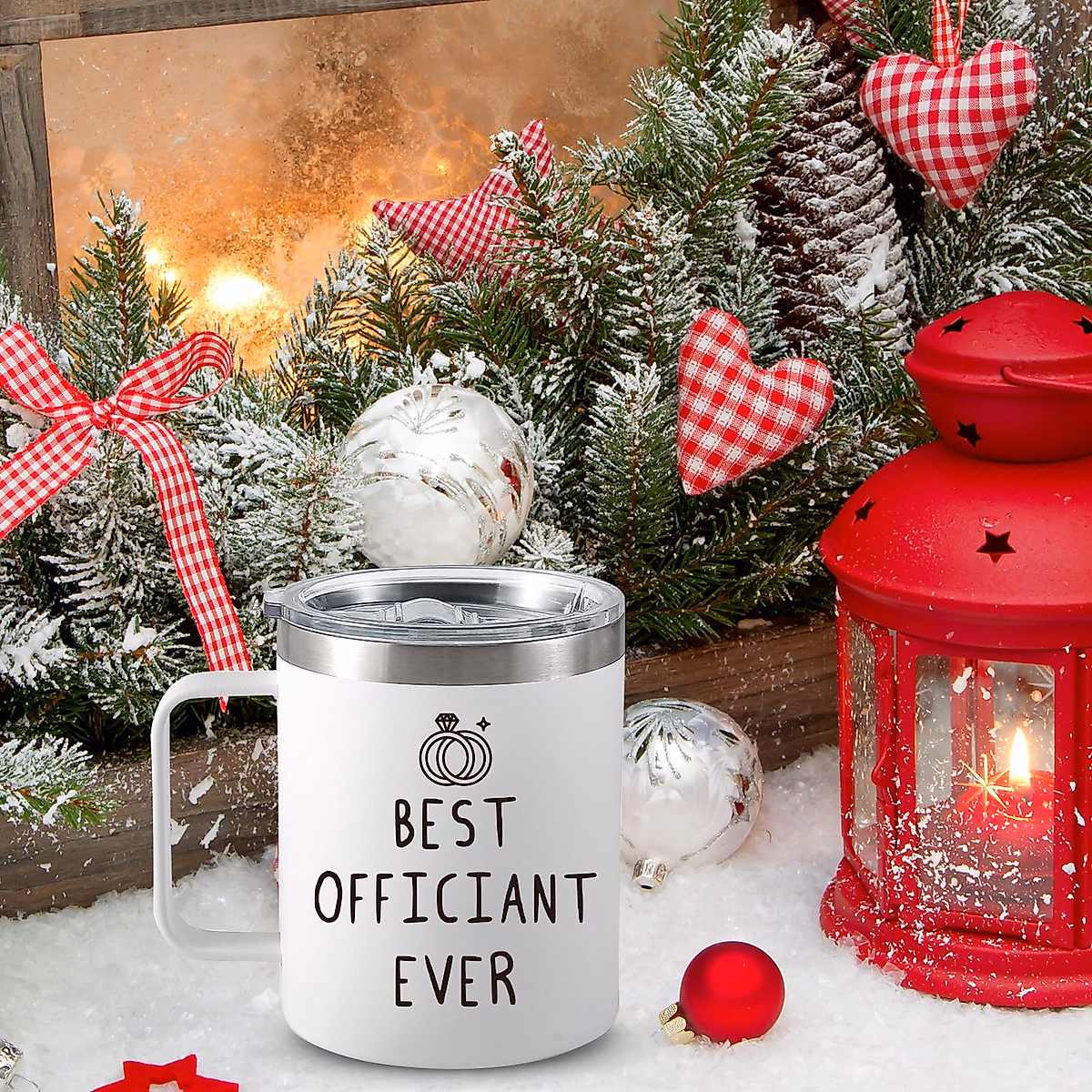 ARYDGELL Wedding Officiant Gift Coffee Mug, Gift From Bride & Groom, Thank You Gift for Wedding Officiant, 12oz Officiant Mug Best Officiant Ever Coffee Mug from Couple(White)