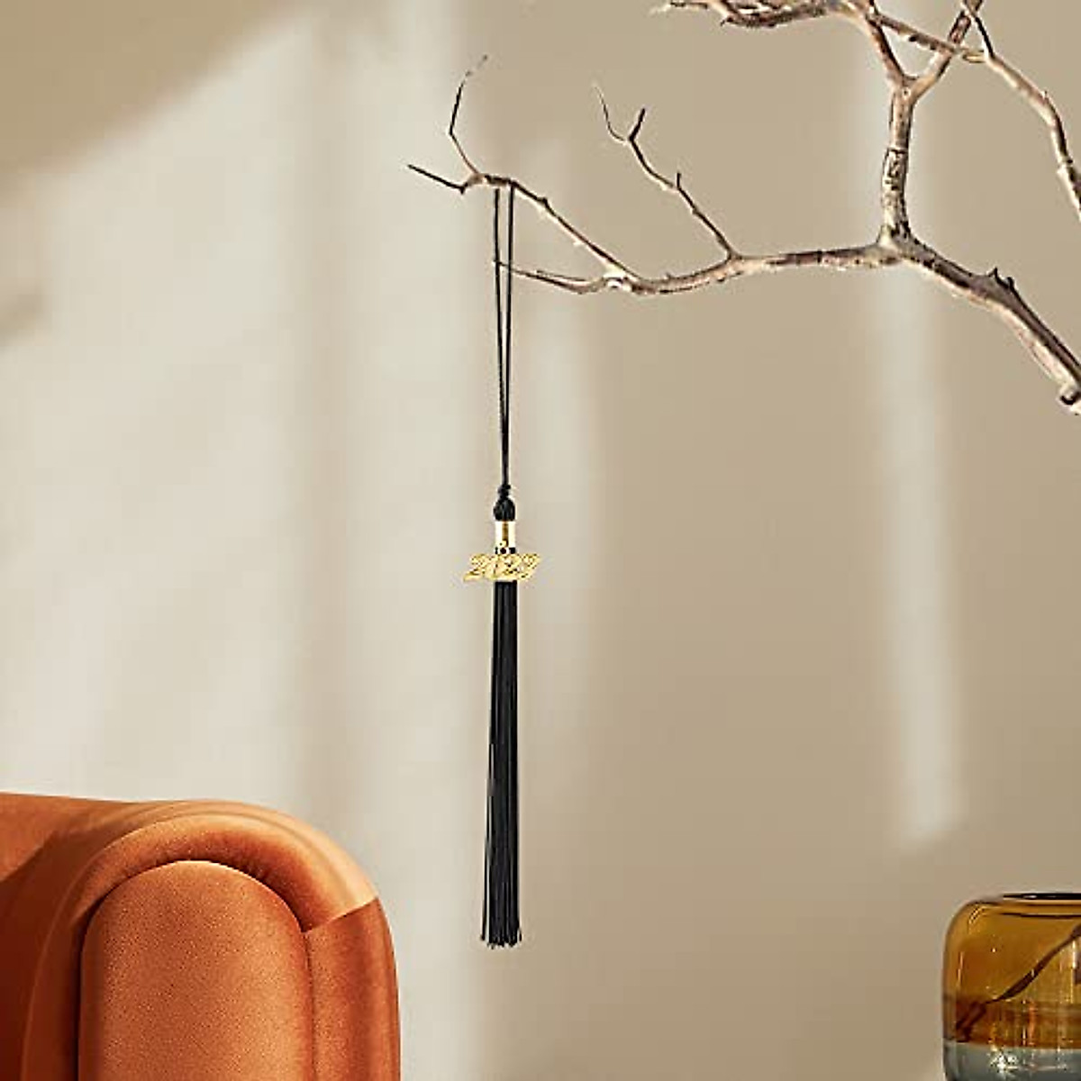 2PCS 2023 Graduation Tassels 2023 Classic Graduation Tassel with 2023 Year Charm Graduation Tassel Charms for Graduation Cap, Graduation 2023 Tassel Charm for Graduation Party Ceremonies Gift(Black)