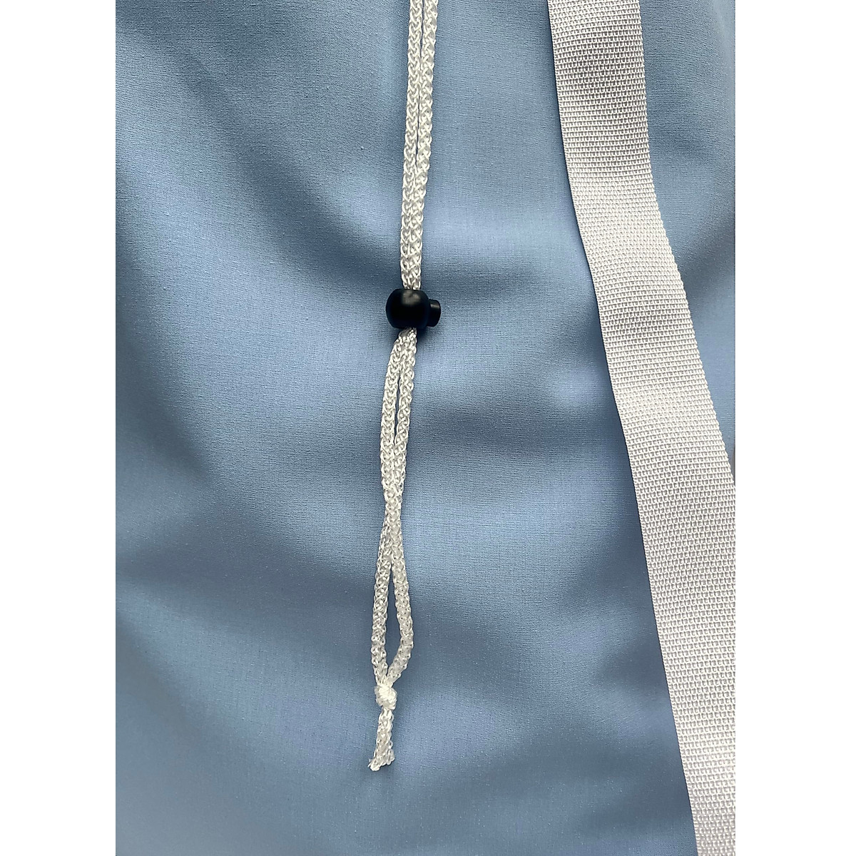 Cotton Laundry Storage Bags, 30" x 40", with Shoulder Strap, Durable, Commercial, Laundromats and House, Hospitals, Machine Washable, Made in the USA. (LIGHT BLUE 2-pack)