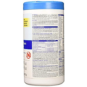 Clorox Healthcare Bleach Germicidal Wipes, 6 3/4 x 9, Unscented, 70/Canister