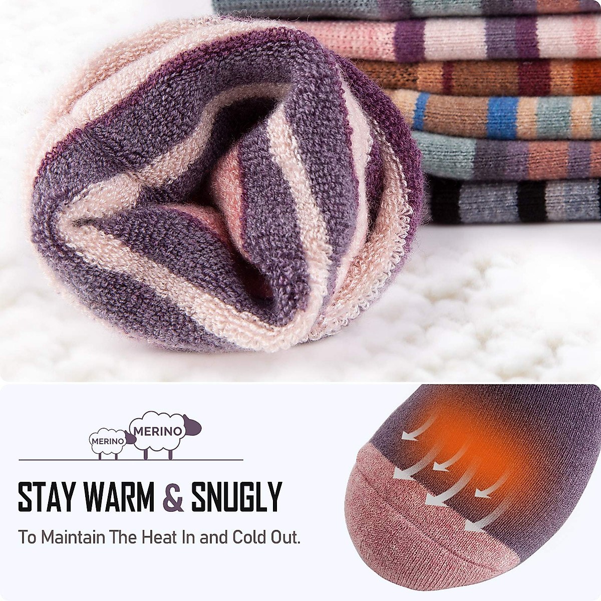 OutdoorMaster Ski Socks 2-Pack Merino Wool, Non-Slip Cuff for Men & Women - Fringes, L/XL