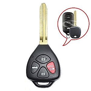 Beefunny 315MHz 4D67 Chip Upgraded Flip Remote Car Key Fob 4 Button for Toyota Camry Corolla Matrix Sienna Solara, for Pontanic Vibe GQ43VT14T (1)