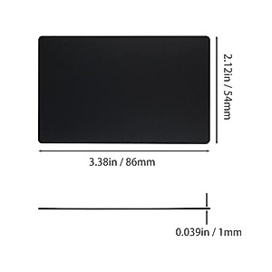 StayMax Anodized Aluminum Business Cards Blanks Metal Engraving Sheets Aluminum Blanks 10 Pack (Black)