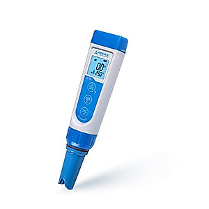 Apera Instruments, LLC-AI314 Premium Series EC60 Waterproof Conductivity Pocket Tester Kit, ±1% F.S Accuracy, Easy Switch of EC/TDS/Salinity, Replaceable Probe