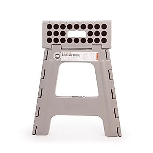 Kikkerland Rhino Tall Folding Step Stool (Grey)