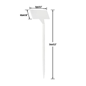 KINGLAKE GARDEN Outdoor Plastic Plant Labels,11.8 inch 30 Pack Outdoor Waterproof Durable Nursery Garden Markers,Plant Markers for Herbs,Flowers,Vegetable,Outdoor Indoor Plant