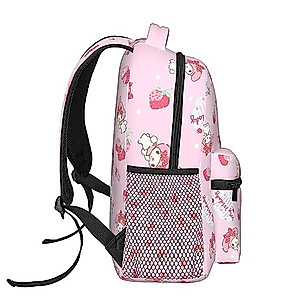 ORPJXIO Backpack Kuromi Anime My Melody Double Shoulder Bag for Unisex Laptop Bagpack Large Capacity Travel Backpack for Hiking Work Camping
