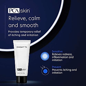 PCA SKIN CliniCalm 1% Maximum Strength Hydrocortisone Soothing Cream - Anti Itch Intense Therapy Moisturizing Face & Body Lotion with Aloe for Irritation, Eczema Relief, Itchy & Dry Skin (2.1oz Tube)