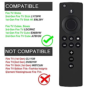 PERFASCIN Replacement Remote L5B83H Fit for Amazon Fire TV Stick 4K LY73PR E9L29Y Fire TV Cube EX69VW A78V3N Fire TV LDC9WZ with Voice Function