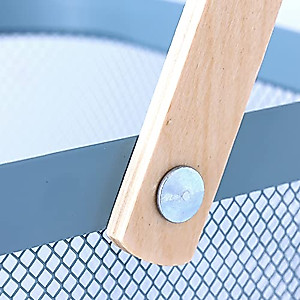 Lifuxiu Metal Mesh Steel Basket mesh basket with handle，Storage Organizer Basket Fruit Vegetable Basket, Solutions for Kitchen, Garden ,Picnic,Gifts and More (Blue)