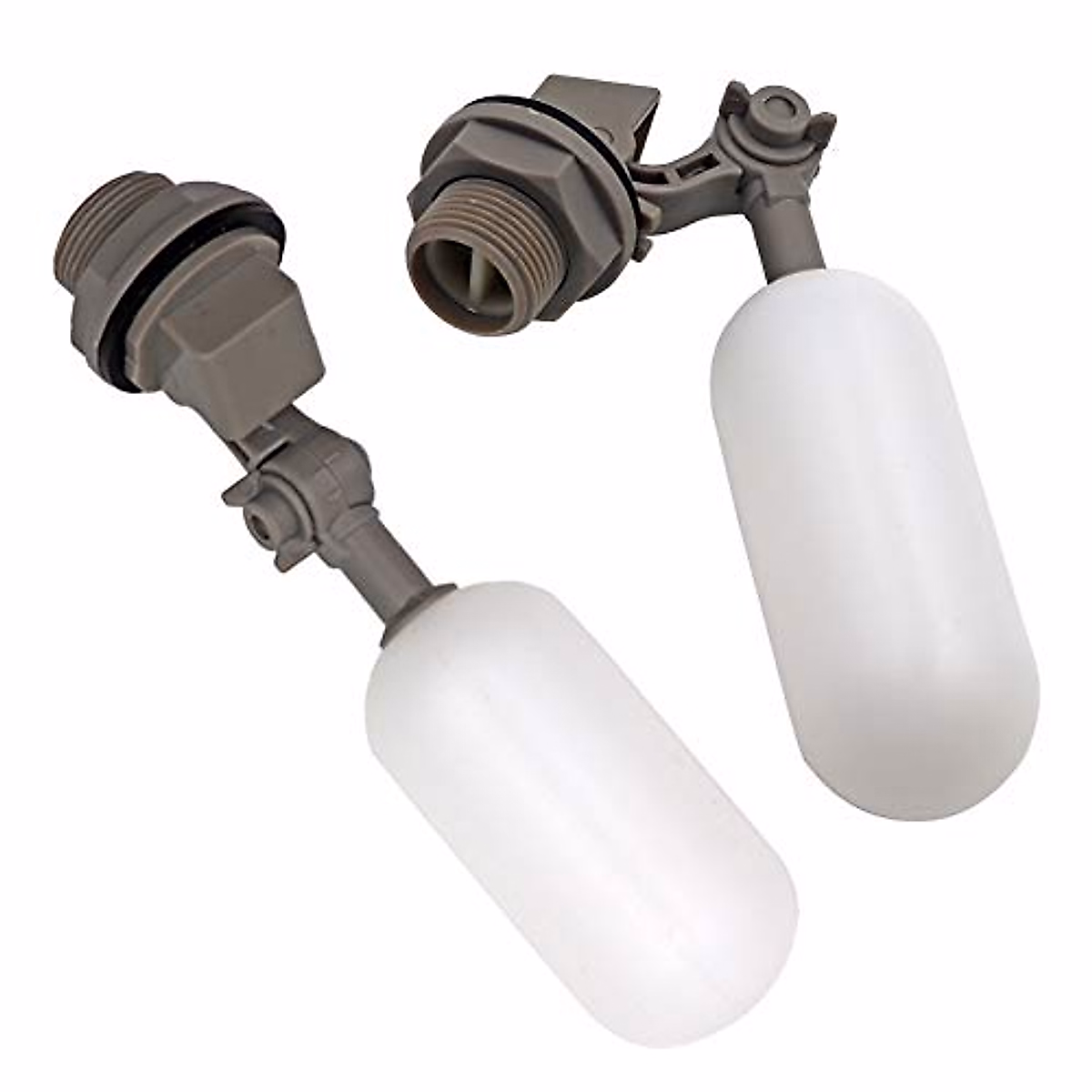 livestocktool.com 2 PCS 3/4" Float Valve for Tank Mount, Fish Aquarium,Cattle Dog Chicken Water Bowl, Horse Waterer Trough with Adjustable Arm (3/4")
