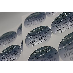 Casual Backyard Wedding Inviations, Set of 10 - Bistro Light Inspired Wedding Invitations With Envelopes