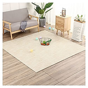 12pcs Interlocking Foam Tiles, Soft EVA Interlocking Foam Floor Mats Tiles, Yoga Exercise Puzzle Playmats, Wood Grain Floor Mats for Gym(Size:30x30x1cm,Color:White)