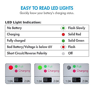 Tenergy 9.6V Airsoft Battery and Charger, 2000mAh NiMH Nunchuck Battery w/Mini Tamiya Connector for Airsoft Guns M249, M240B, M14, RPK, PKM, L85, AUG, G3