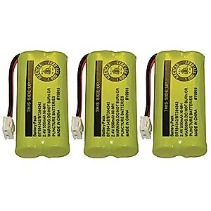 Replacement Battery for AT&T BT8001 / BT8000 / BT8300 / BT184342 / BT284342 / 89-1335-00 / 89-1344-01 / BATT-6010 / CPH-515D (3-Pack, Bulk Packaging)