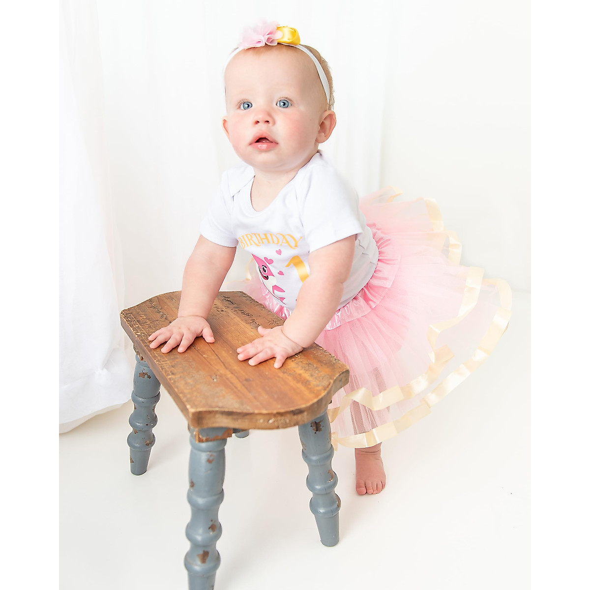 Luke and Lulu Baby Shark Birthday Outfit Girl Collection - 1st Birthday