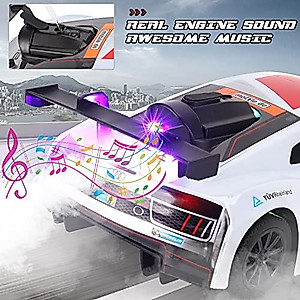 Liberty Imports Remote Control Car, RC Cars for Kids, R/C Audi R8 LMS GT3 1:14 Officially Licensed - 2.4GHZ Light Up Race Car Toy with Steam Jet Exhaust, Led Lights, and Sounds