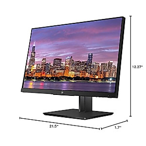 HP Z23n G2 23 Inch FHD 1080p IPS LED Business Monitor (1JS06A8#ABA) 2-Pack Bundle with HDMI, DisplayPort, VGA, USB Ports, and Dual Monitor Desk Mount Stand with Clamp