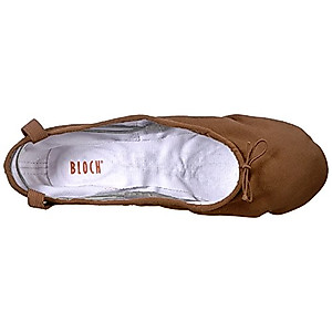 Bloch Women's Dance Men's Pump Split Sole Canvas Ballet Slipper/Shoe, Cocoa, 11