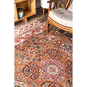 nuLOOM Natura Arwa Crafts Suzani Area Rug, 4' x 6', Sunset
