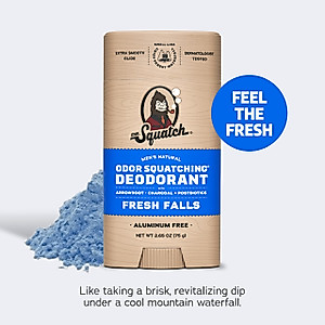 Dr. Squatch Manly Soap and Deodorant Variety Pack - Handmade with Organic Oils, Aluminum-Free - Summer Citrus and Fresh Falls - Men's Natural Soap