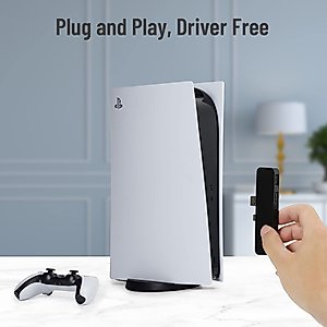 NADESSA USB Hub for PS5, PS5 USB Extender with 4-Port USB and 1-Port USB C