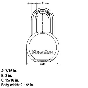 Master Lock Magnum Heavy Duty Solid Steel Padlock with Key, Silver, ‎M930XKADLH