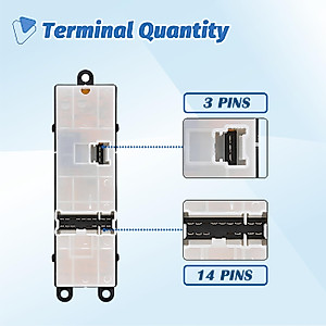 AiYiGu Power Window Control Switch Master Door Lock Button Driver Side Compatible with Nissan Pathfinder 2005-2008, Nissan Sentra 2008-2012, Replaces OEM 25401-ZJ60A 25401-ZP40B 25401ZP40B 25401-9W100