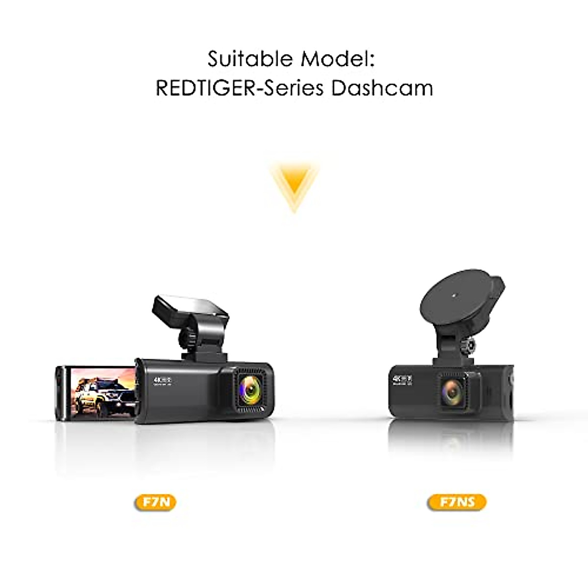 [F7NS+in-Car Rear Camera]-REDTIGER F7NS 4K Dash Cam with Wi-Fi GPS Front and in-Car Rear Camera and Cable