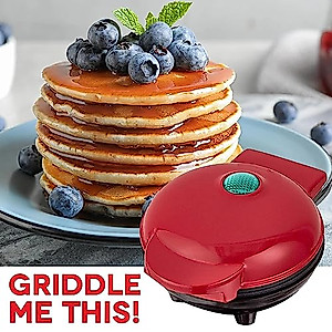 Mini Pancakes Maker, Mini Waffle Maker Machine, Mini Pancake Griddle Breakfast Maker, Non-stick Multifunctional Round Griddle Electric Kitchen Small Appliances Eggs Cookies Sandwich Maker
