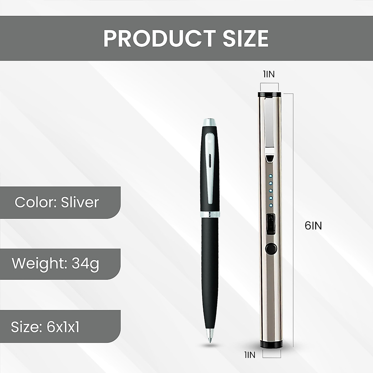 Avenger Defense Pen Stun Gun Protection for Women - Rechargeable Self Defense Device (ADS-15 White)