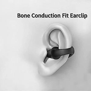 Tone Open Ear Headphones,Wireless Bluetooth Earbuds,Bone Conduction Headphones, Sport Earbuds,Bluetooth 5.3 Clip-on Earphones,Premium Sound, Noise Cancelling, 32 Hours Playtime with Case (Black)