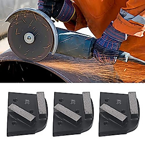 Diamond Floor Grinding Pad Disc,3Pcs 30 Grit Diamond Grinding Shoes 2 Teeth Diamond Polishing Shoes Block Tool for Concrete Paint Floor