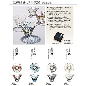 東洋佐々木ガラス Toyo Sasaki Glass 10784 Cold Sake Glass, Edo Glass, Yachiyo Kiln Cup, Tsukimi Sake, Made in Japan, 2.7 fl oz (80 ml), Pack of 24, Black