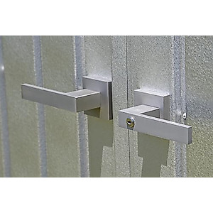 Arrow Shed Elite 6' x 6' Outdoor Lockable Gable Roof Steel Storage Shed Building, Silver