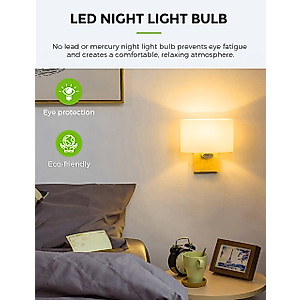 LOHAS LED C7 S6 Night Light Bulb, 15 Watt Light Bulbs Equivalent(1.5W), Mini LED Bulb Candelabra E12 Base, Soft/Warm White 3000K LED, Small Light for Bedroom Salt Lamp(6 PACK)
